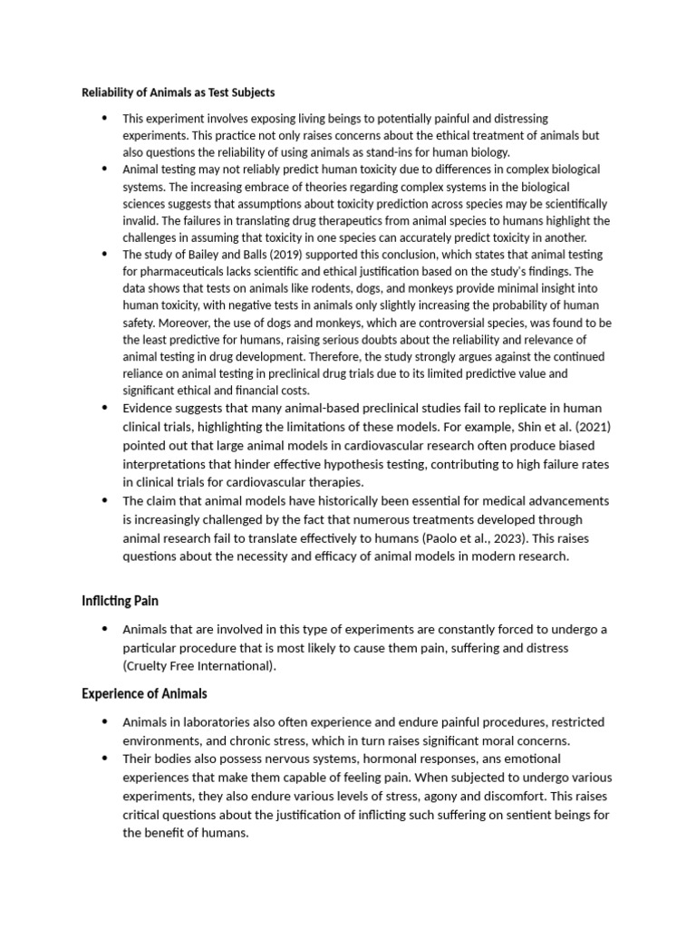 Animal Testing Is Unethical | PDF | Animal Testing | Clinical Trial