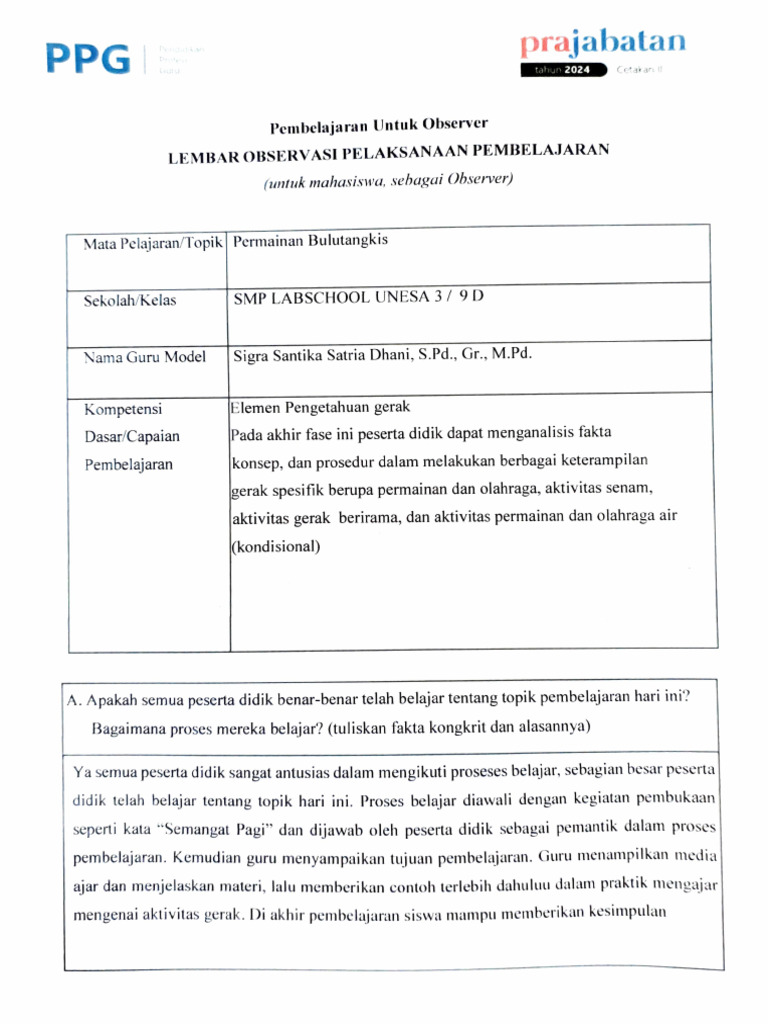 Lembar Observer Pdf