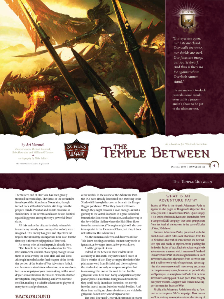Temple Between: D&D Adventure Guide | PDF | Dungeons & Dragons