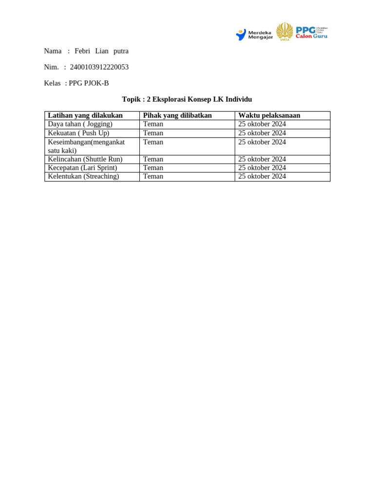 Topik 2 Eksplorasi Konsep LK Individu (1) (DipulihkanOtomatis) | PDF
