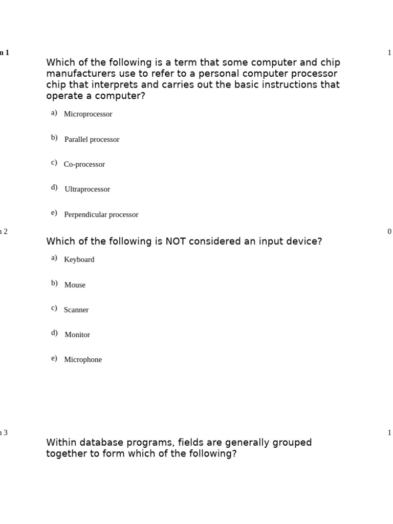 Practice Test 1 Questions | PDF | Graphical User Interfaces | Computer ...