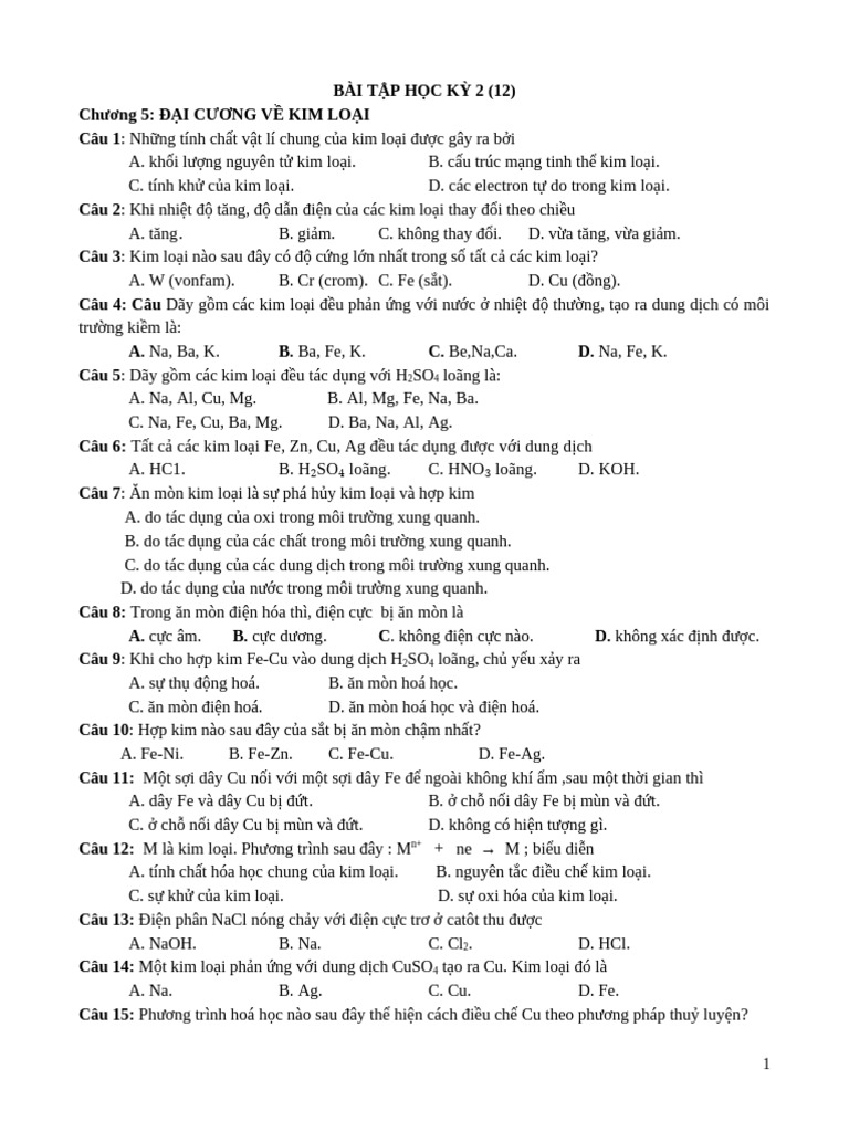 Bai Tap Tki Hk2-k12_copy | PDF