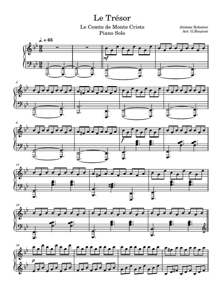 Le Tresor - Le Comte de Monte Cristo | PDF | Musicians | Francophone Music