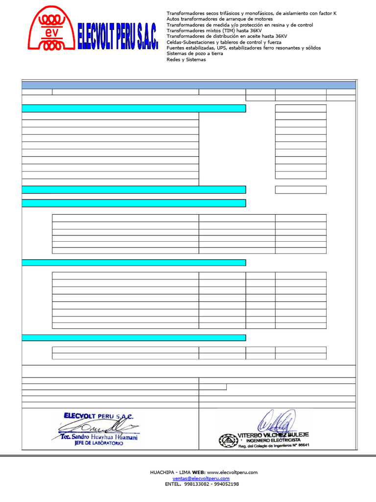 Protocolo Celda Ot 009 Elecsur | PDF | Transformador | Electrónica de potencia