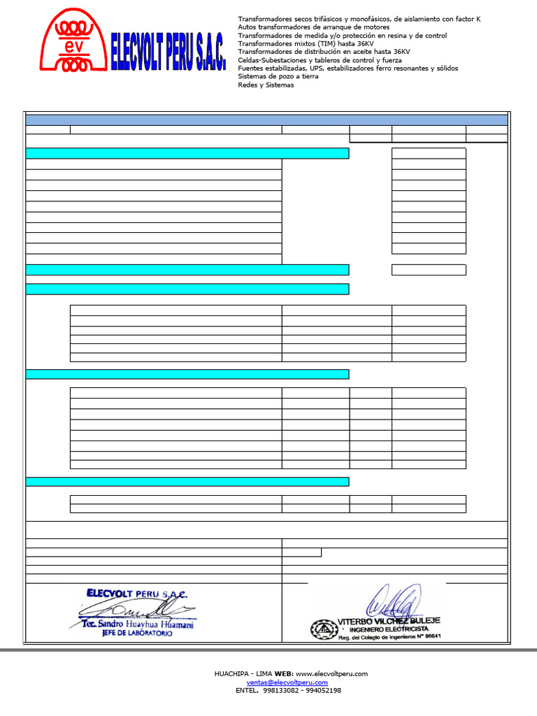 Protocolo Celda Ot 009 Corporacion Excellent | PDF | Transformador | Electrónica