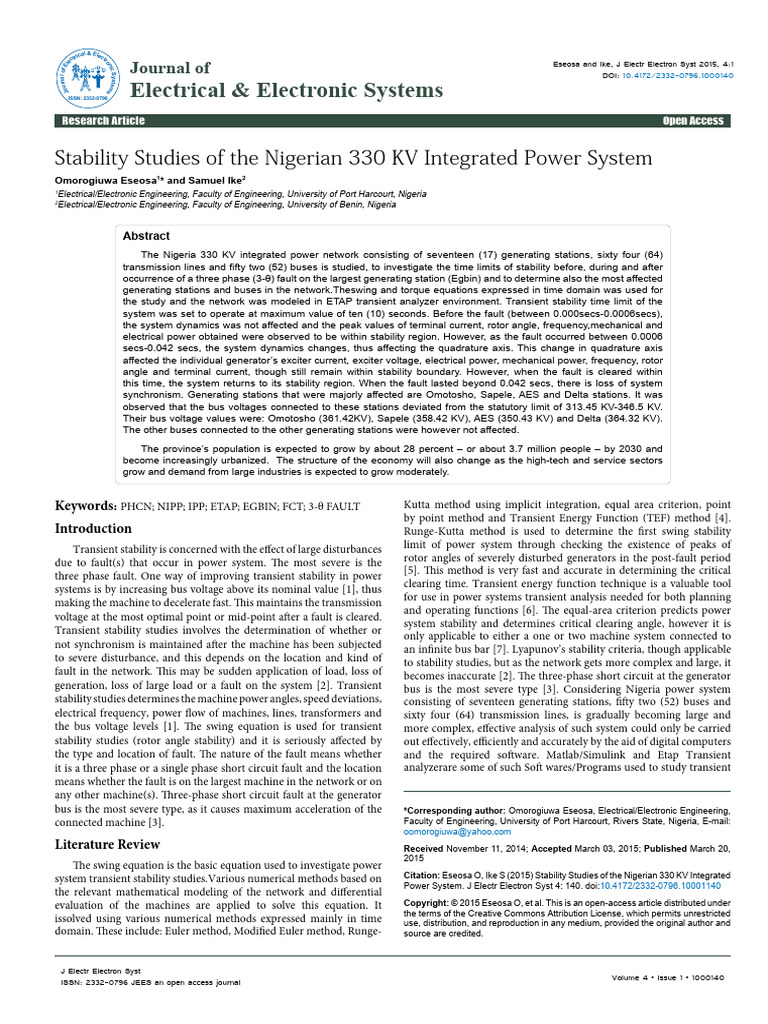 stab stu nig integ 330kv | PDF | Electrical Network | Electricity
