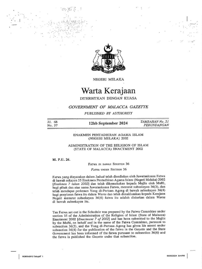 Pengharaman Ajaran Dan Fahaman Irwan Bin Alias | PDF