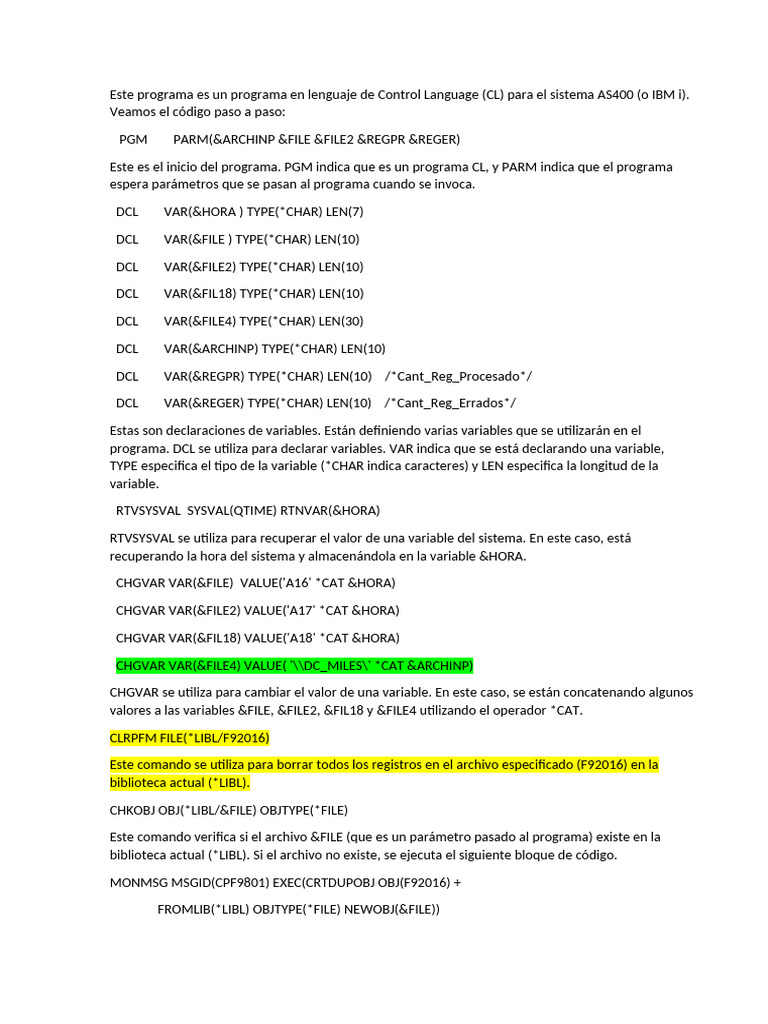 Rpgle Ejemplo Analisis | PDF | Archivo de computadora | Variable ... Rpgle Ejemplo Analisis | PDF | Archivo de computadora | Variable ...