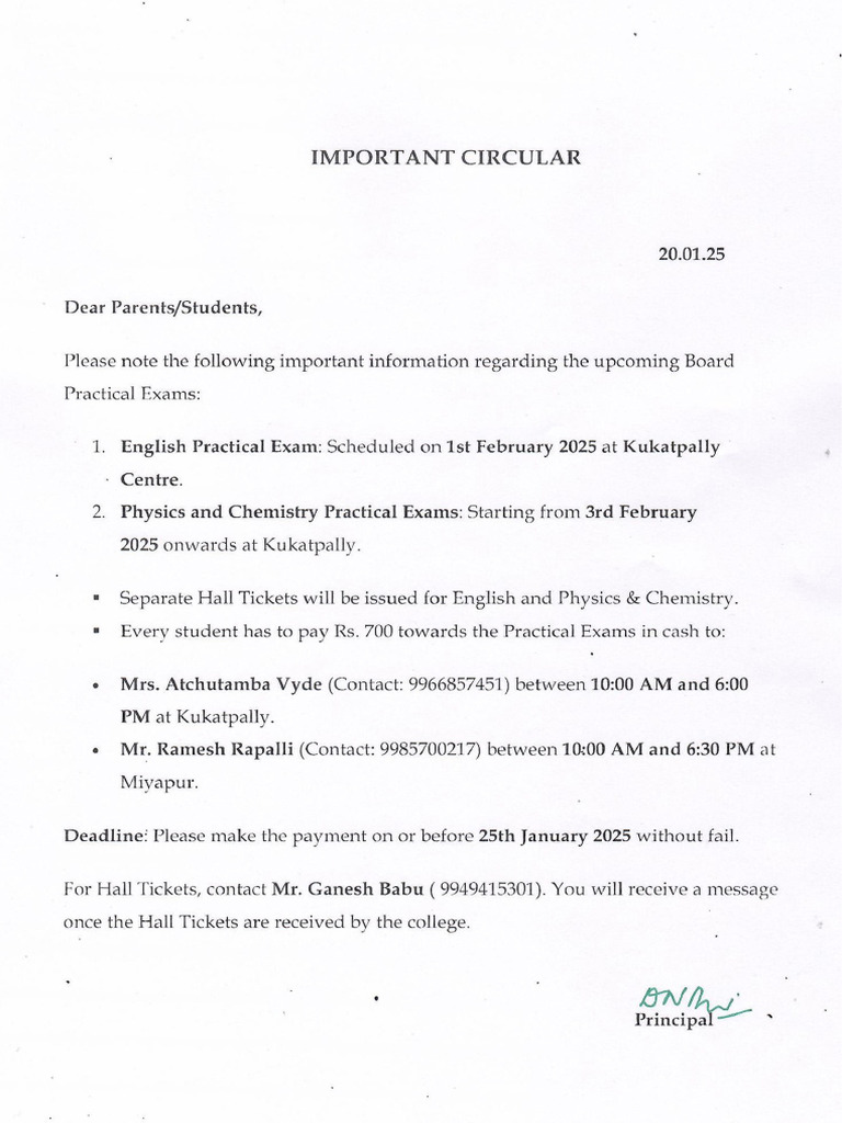 Important Circular | PDF