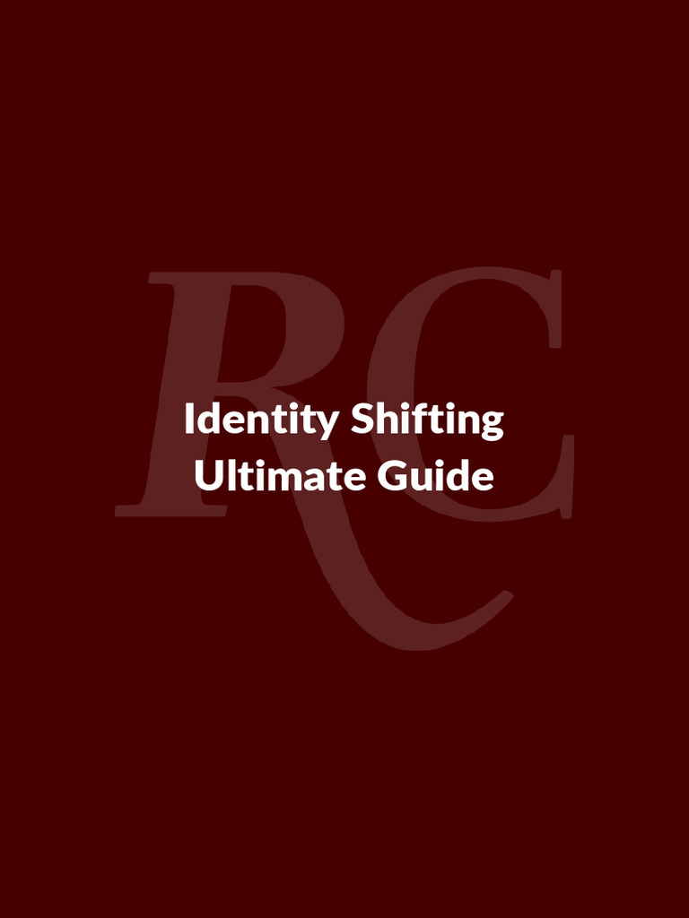 Identity Shifting Ultimate Guide | PDF | Identity (Social Science ...