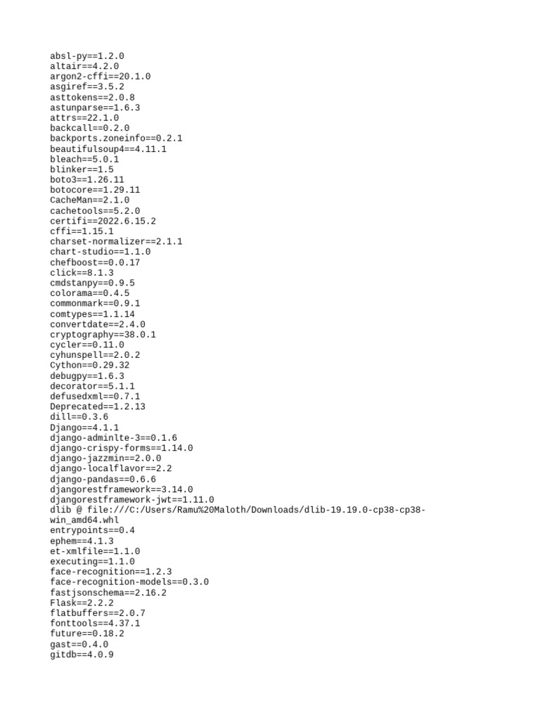Python Package Dependencies List | PDF
