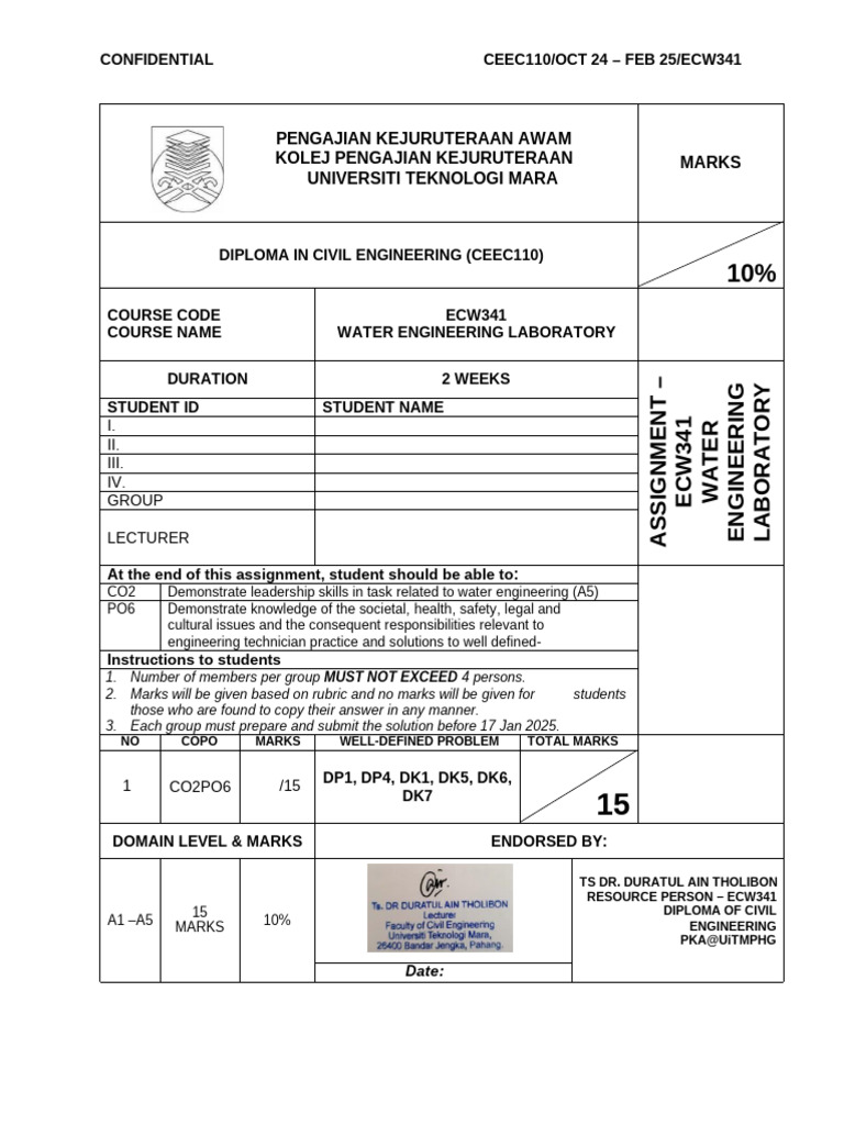 Assignment Ecw341 Sesi 20244 | PDF | Rain | Data
