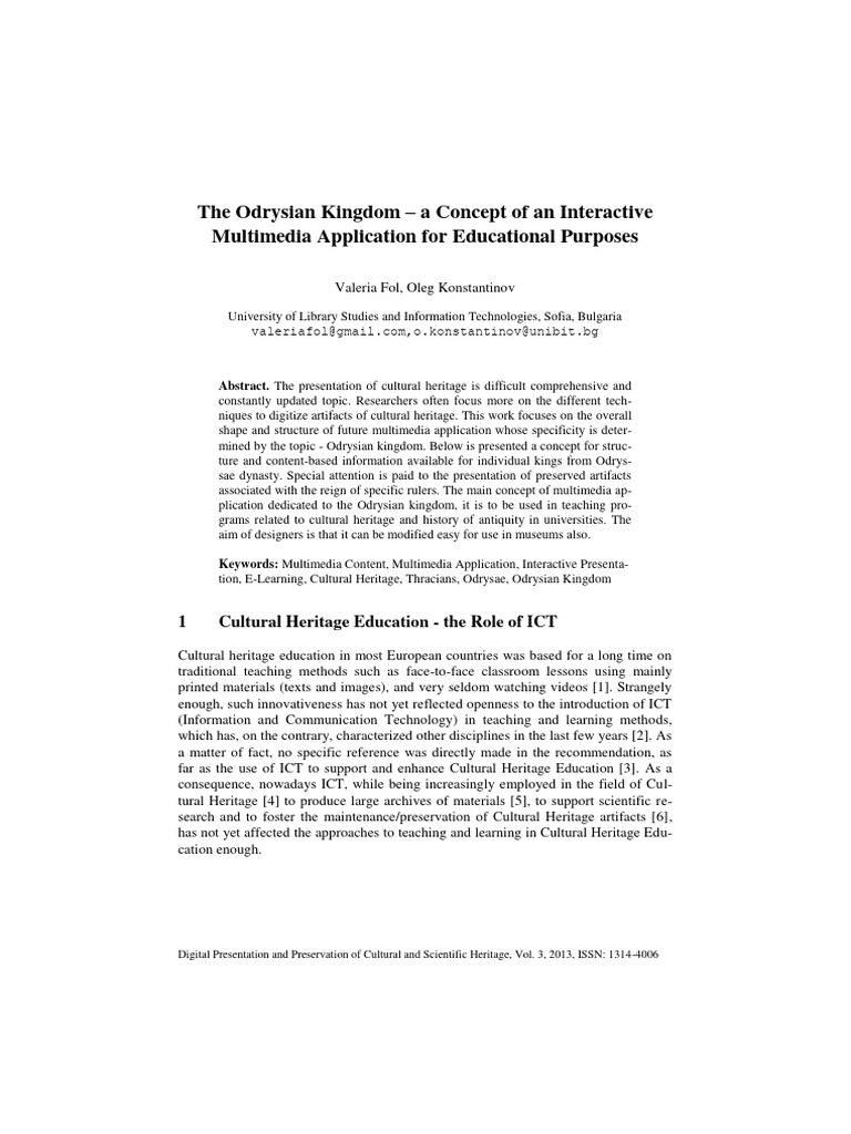 The Odrysian Kingdom A Concept of An Int | PDF