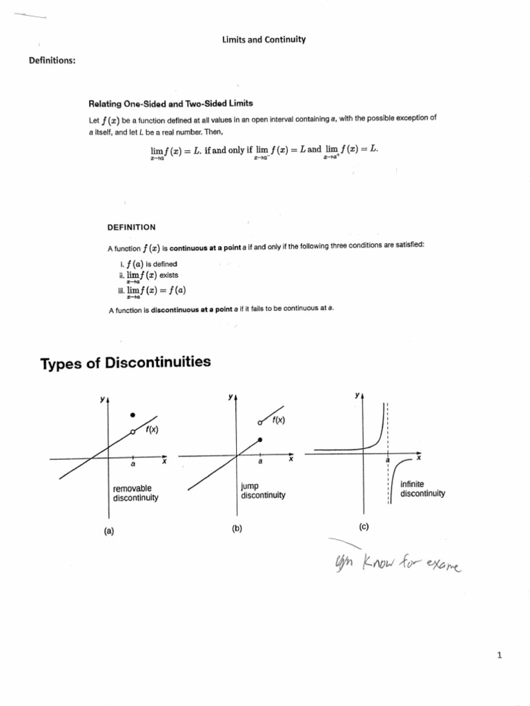 Topic 2-3- Lecture- Limits and Continuity | PDF