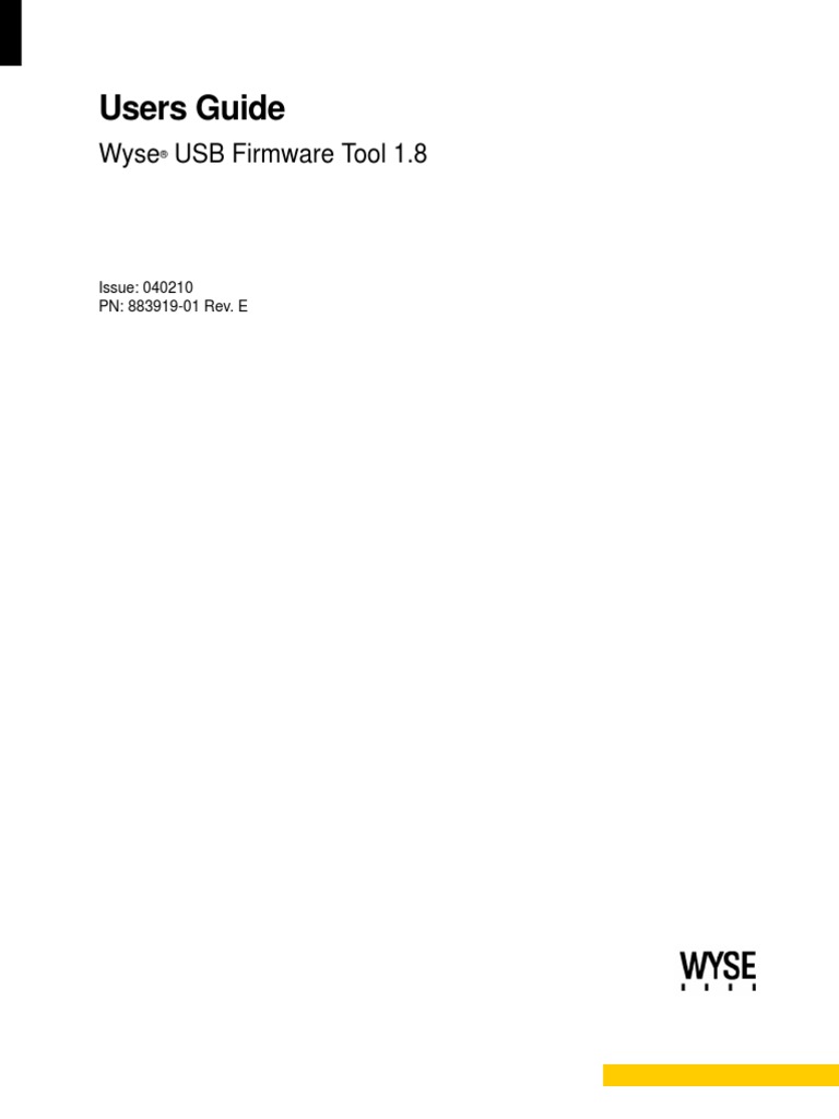 Wyse USB Firmware Tool v1.8 Users Guide | PDF | Usb Flash Drive | Booting