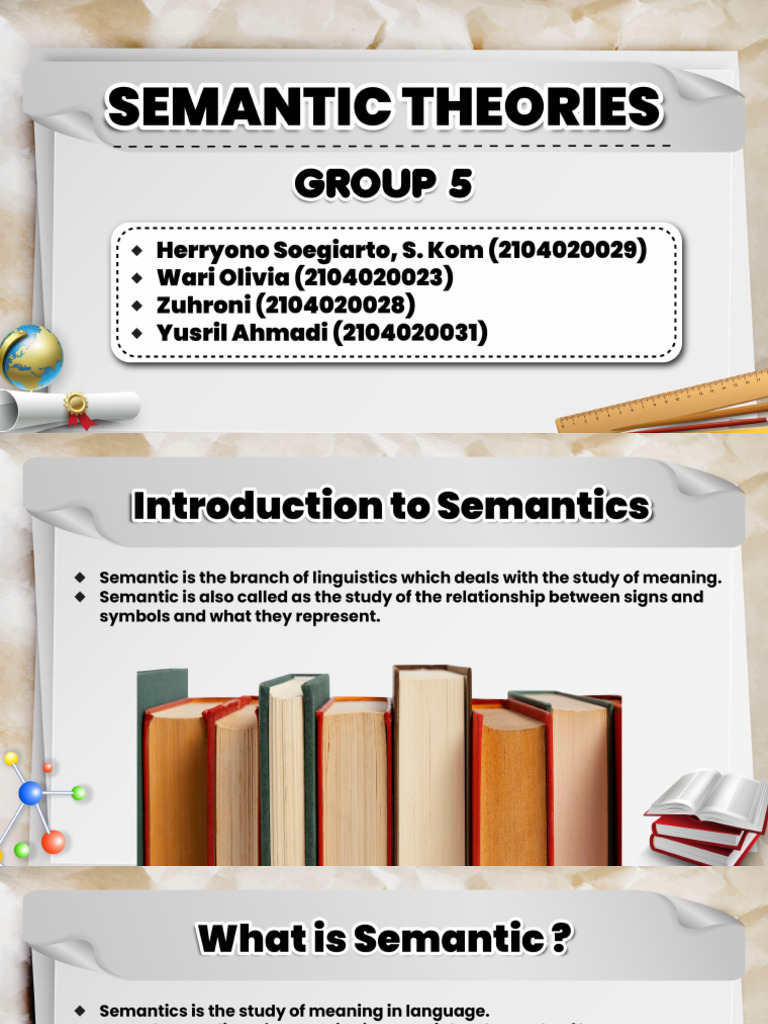 Group 5 - Semantic Theories | PDF