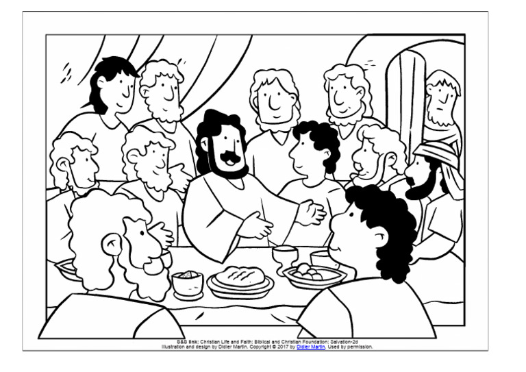 732 Coloring Page Meals With Jesus the Last Supper | PDF
