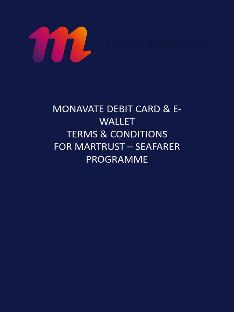 Monavate Consumer Debit Card Terms2024 | PDF | Overdraft | Payments