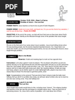 Godly Play Script - Parable of The Lost Son | PDF | Jesus