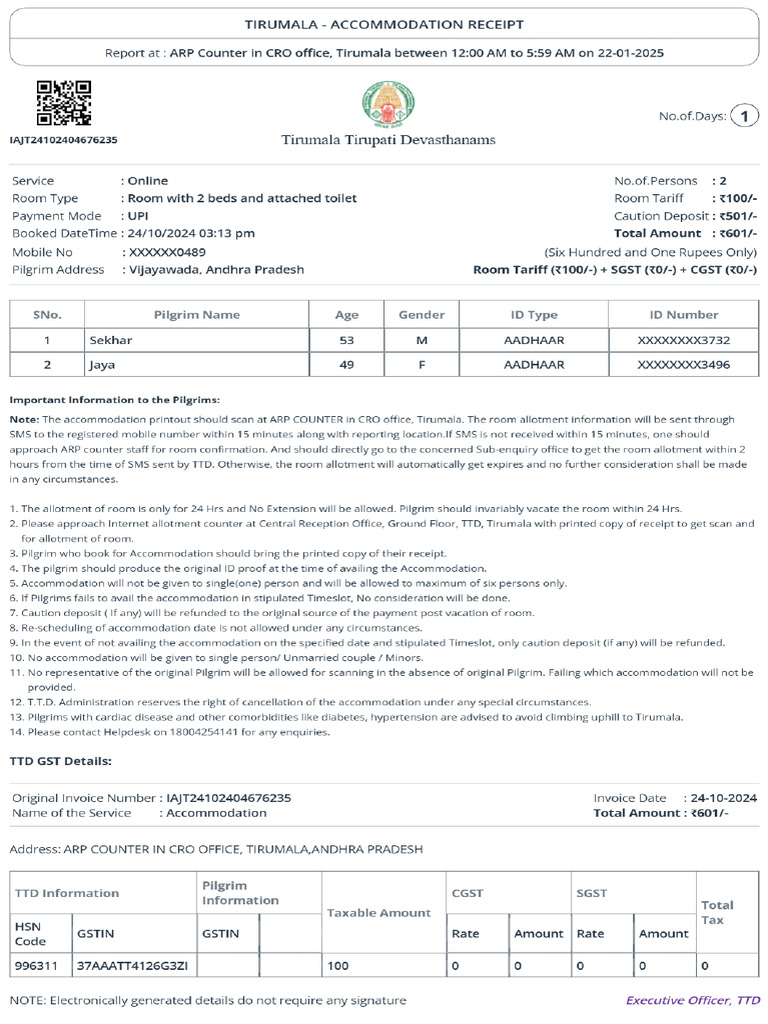 Accommodation Receipt (8) | PDF