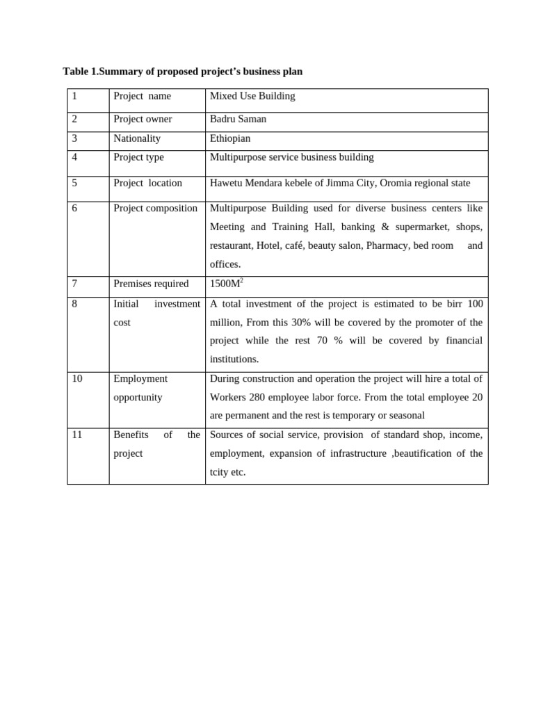 Summary Table Proposal | PDF