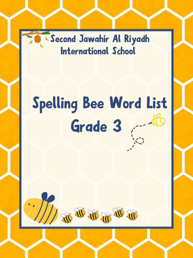 Grade 3 Spelling Bee Word List | PDF