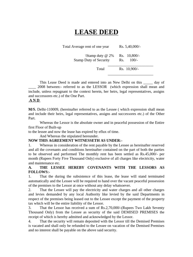 LEASE | PDF | Lease | Private Law