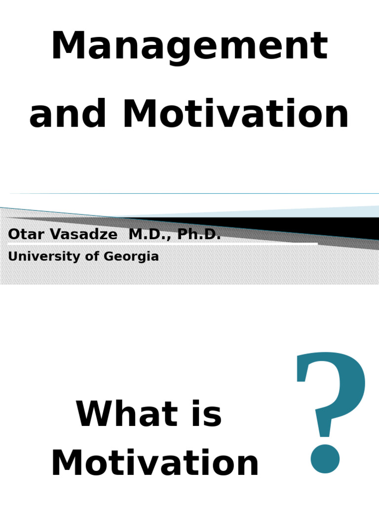 03-Management and Motivation | PDF | Motivational | Motivation