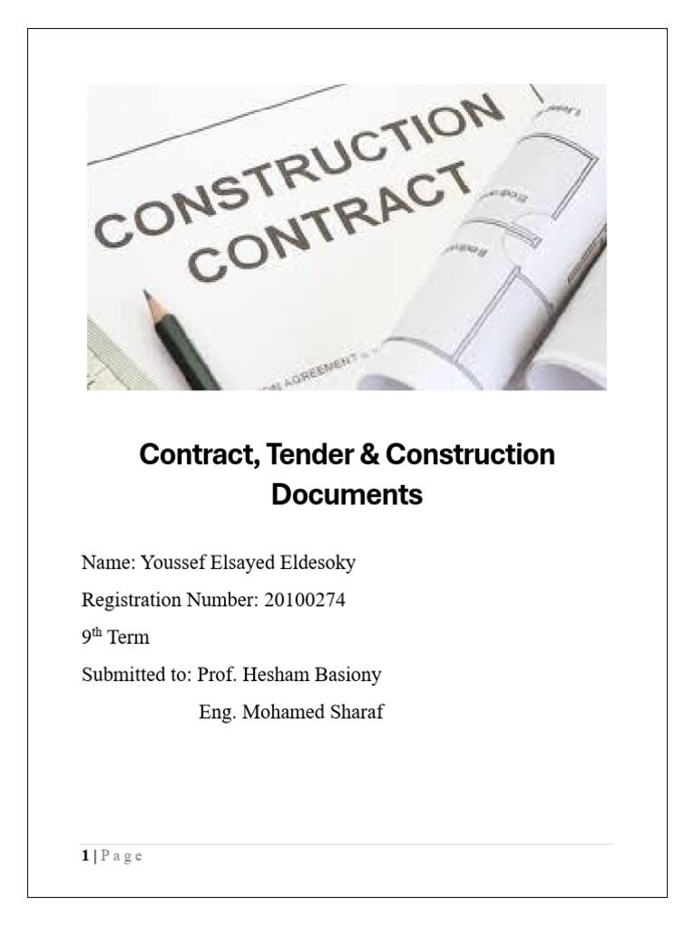 Contracts, Tender & Construction Documents | PDF | Specification ...