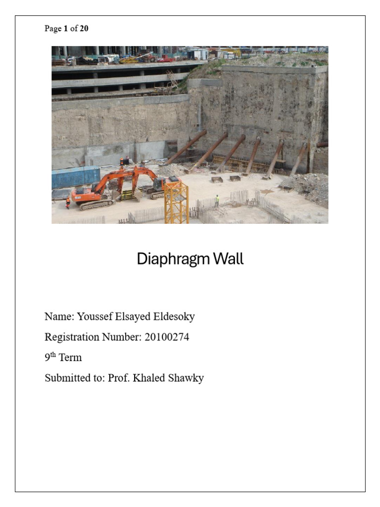 Diaphragm Wall | PDF | Deep Foundation | Concrete