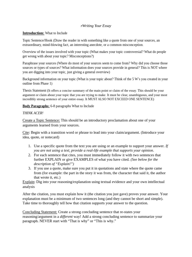 Essay Writing Guide and Structure | PDF | Essays | Argument