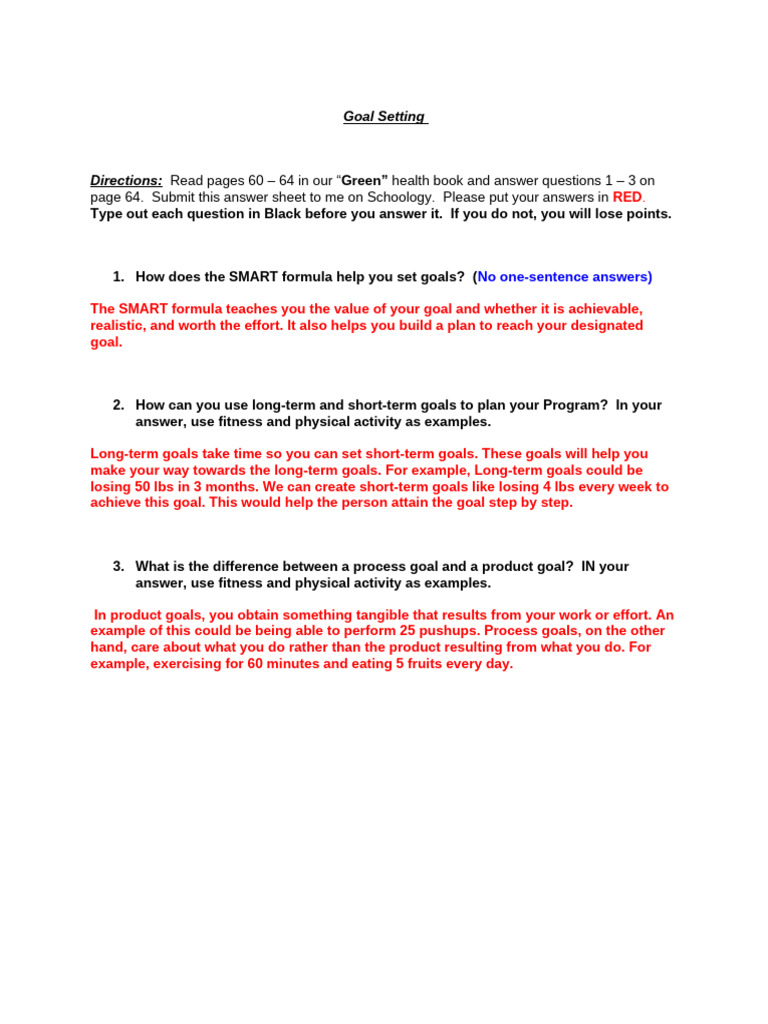 Health Book Assignment 60-64 | PDF