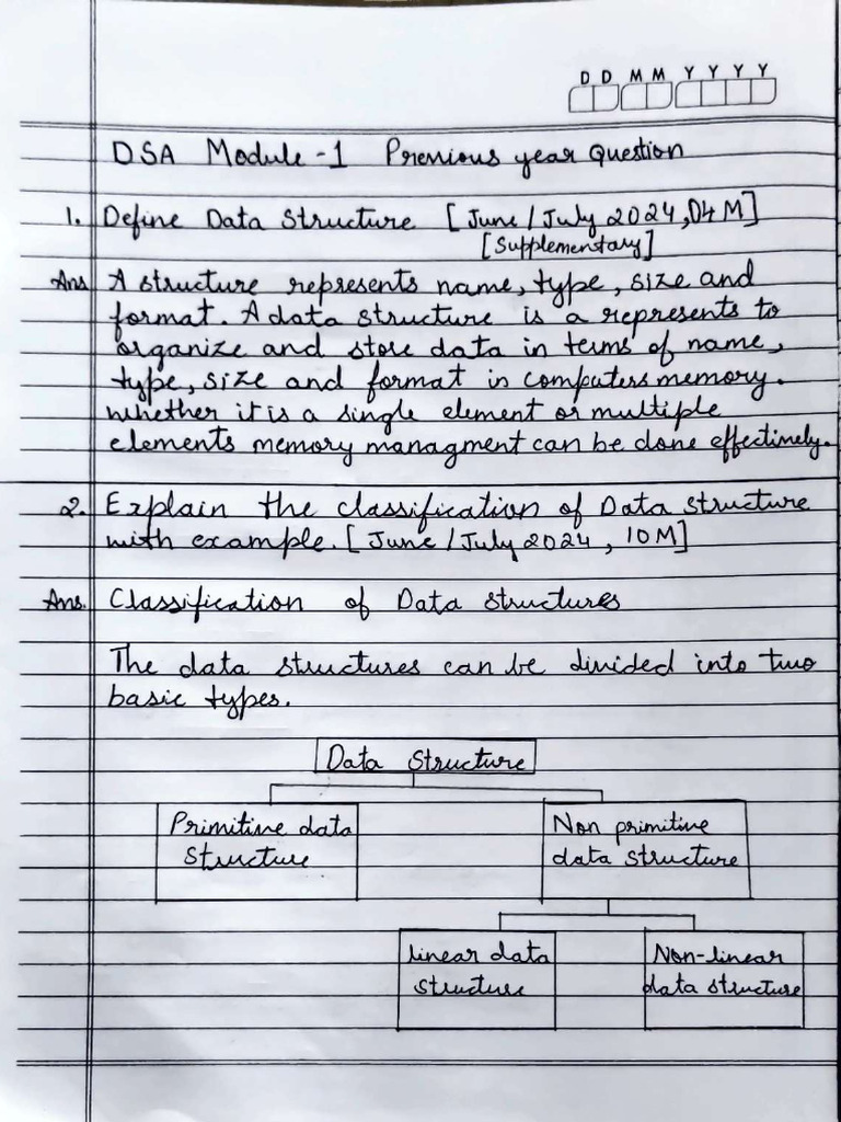 Dsa All Module Pyq Solutins | PDF