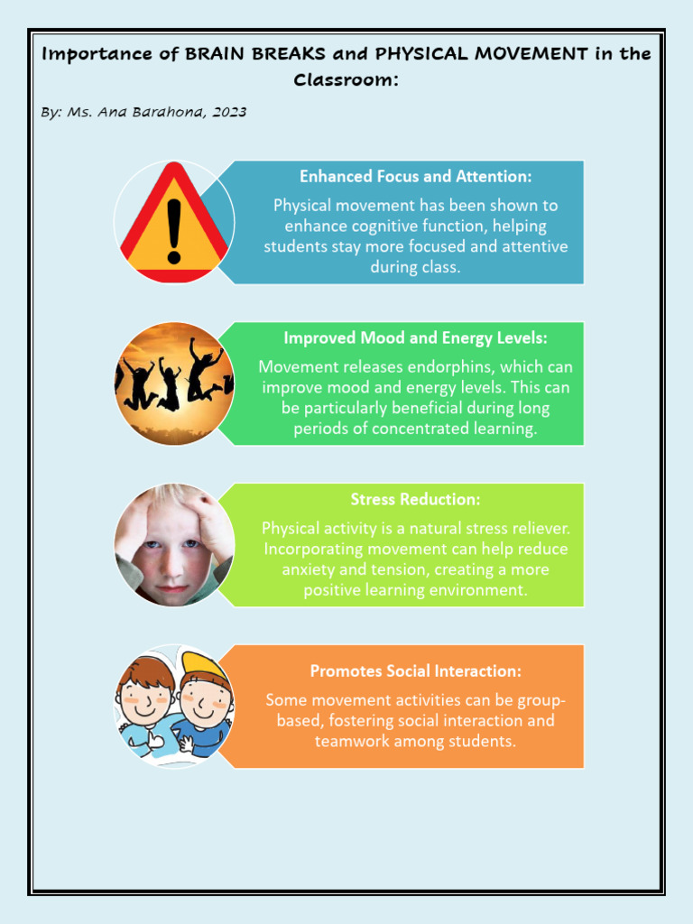Importance of BRAIN BREAKS | PDF | Mindfulness | Classroom