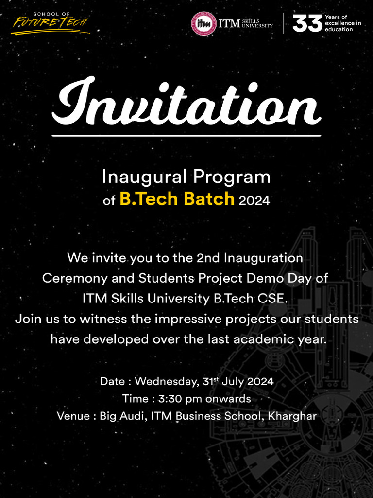 New Invitation B.tech CSE + Project | PDF
