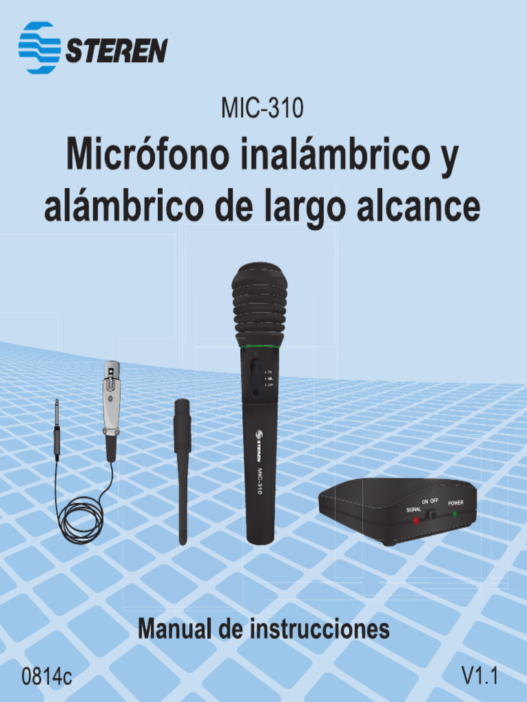 Micrófono Steren MIC-310: Guía de Uso | PDF | Micrófono | Cambiar