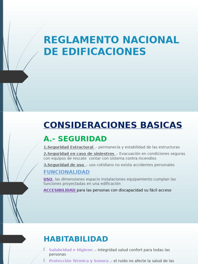 Reglamento Nacional de Edificaciones | PDF