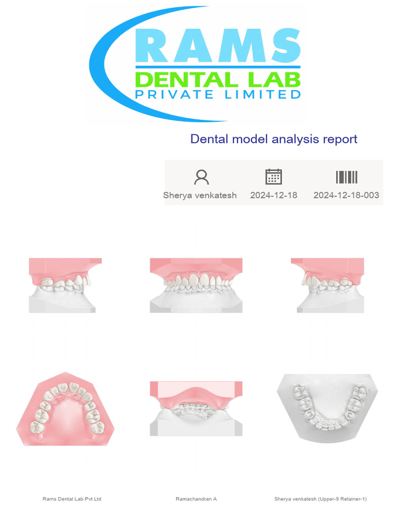 24120086-Dental model analysis report (1) (1) | PDF