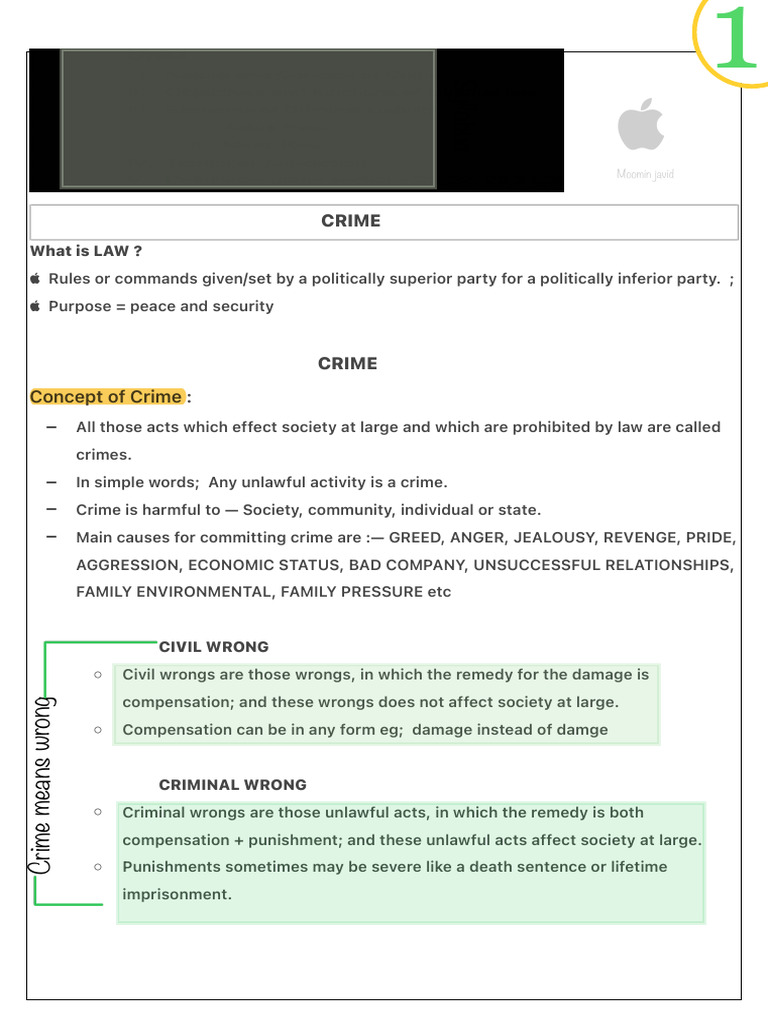 IPC (unit 1) | PDF | Mens Rea | Crimes