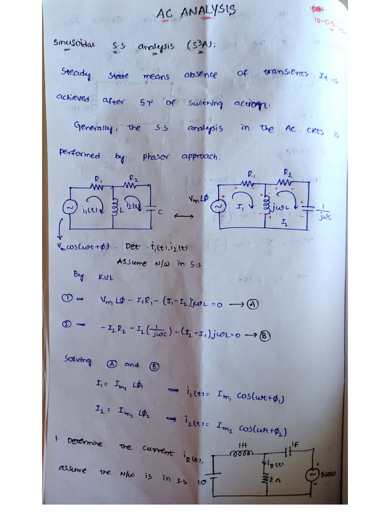 Ac Analysis Notes | PDF