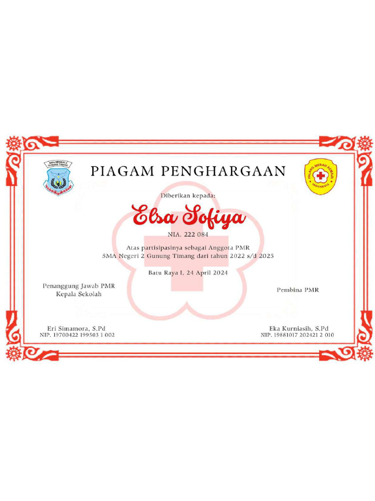 PIAGAM PMR ELSA S | PDF