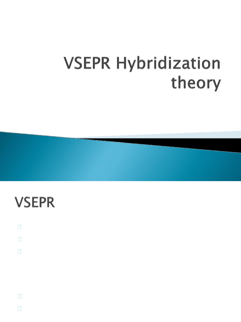 VSEPR Theory and Hybridization Explained | PDF