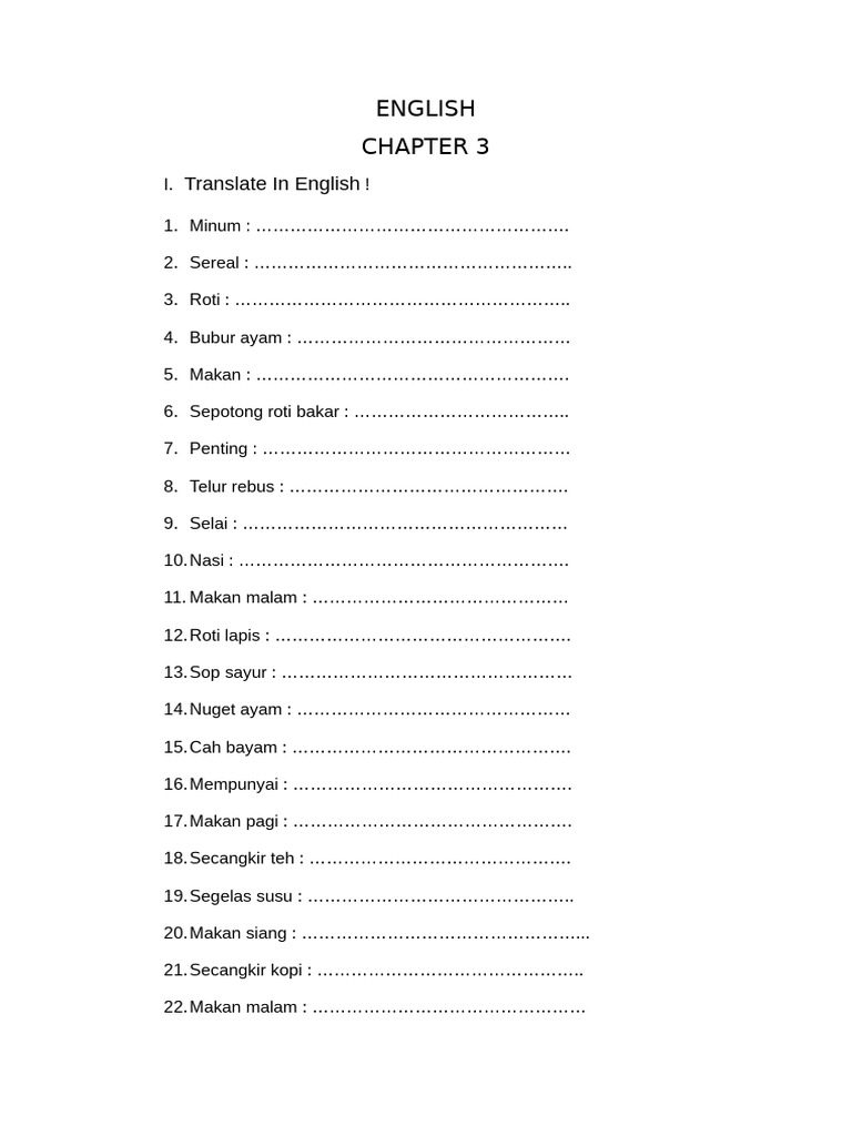 English Chap 3 | PDF