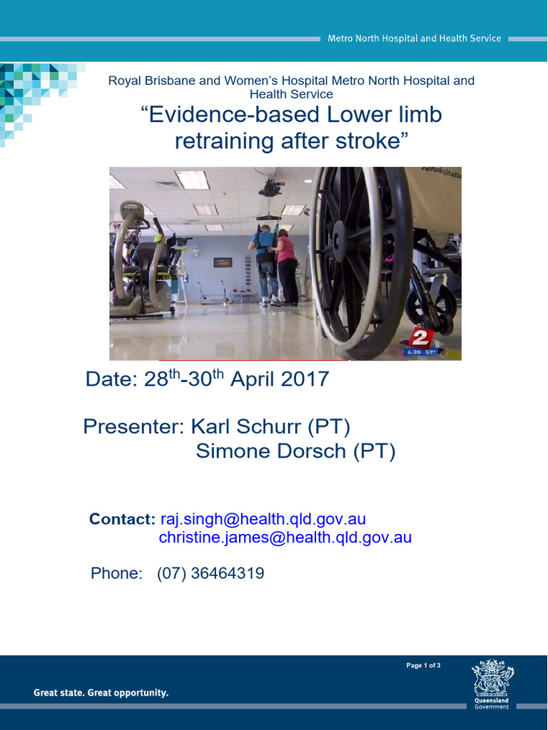 LL Retraining - Royal Brisbane | PDF | Physical Therapy | Stroke