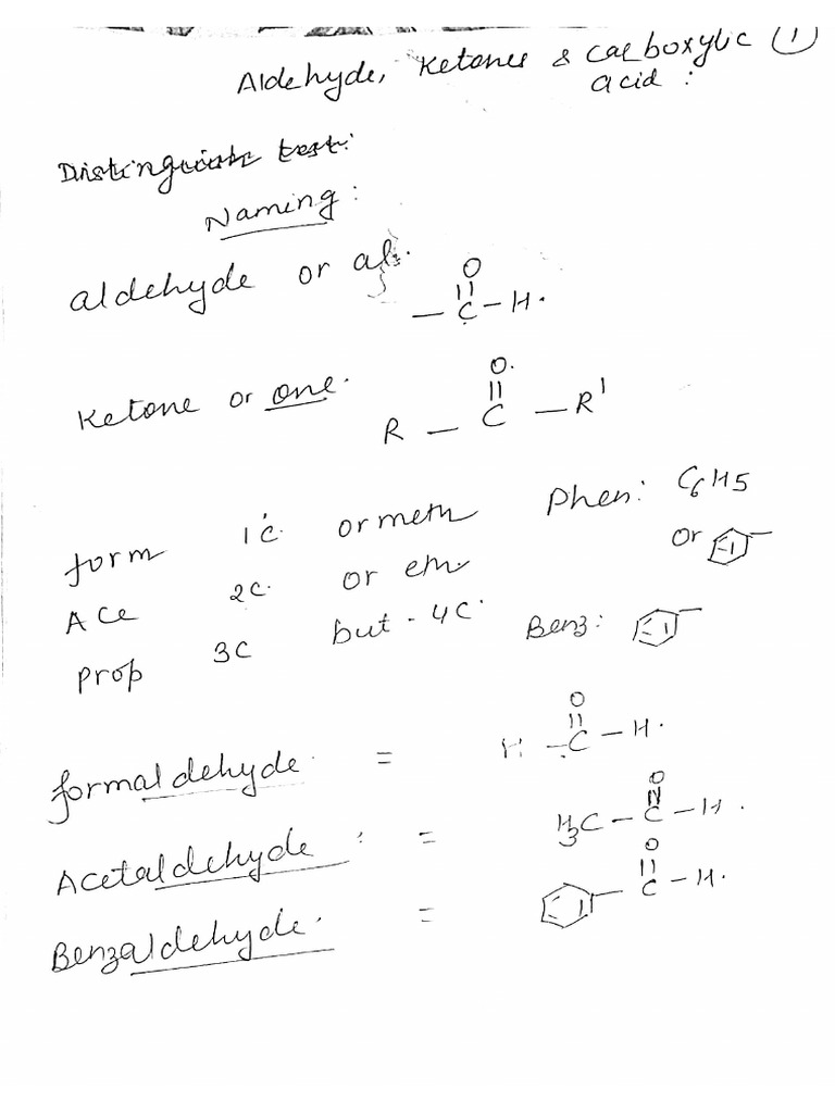 Aldehyde Ketone) Full) | PDF