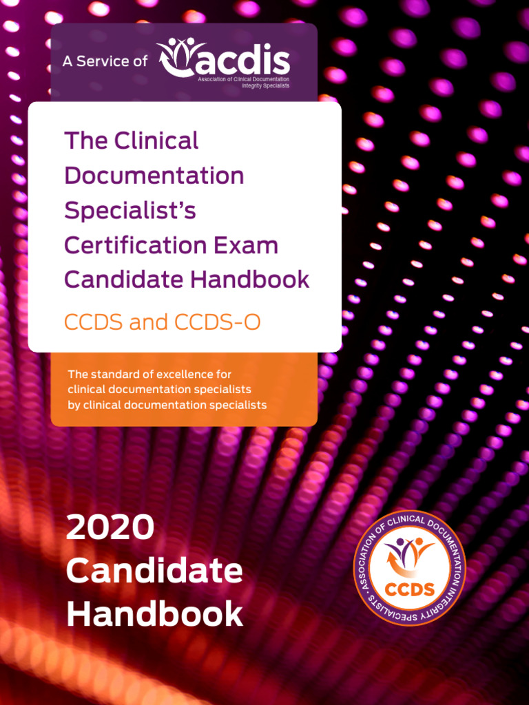 ACDIS - CCDS - Candidate Handbook - October 2020 | PDF | Medical ...