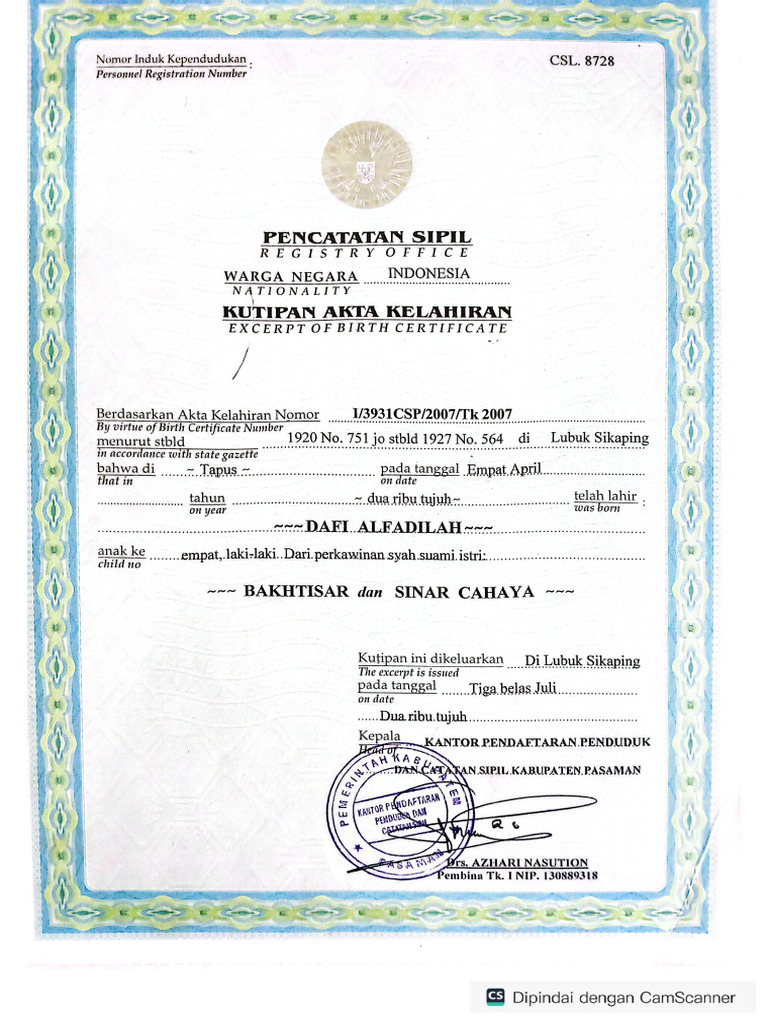 Akta Dafi Alfadilah | PDF