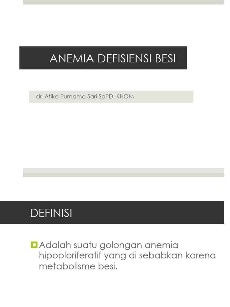 Anemia pada Orang Dewasa | PDF