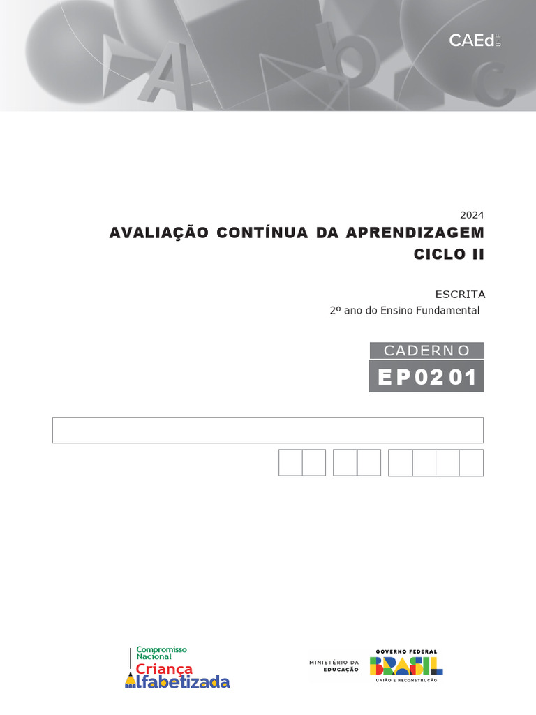 EP0201 - Escrita 2º Ano | PDF