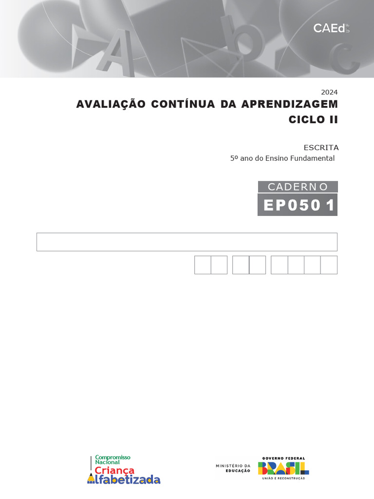 Escrita 5º Ano Cnca Ciclo II | PDF